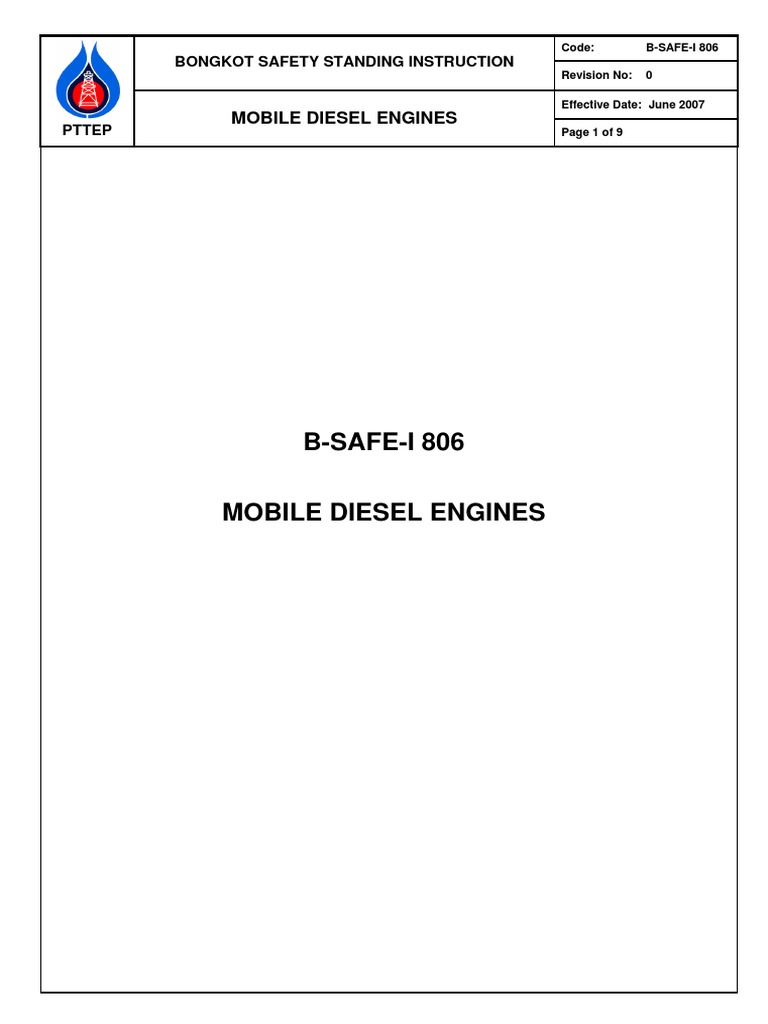 B Safe I 806 Mobile Diesel Engines | PDF | Internal Combustion Engine ...