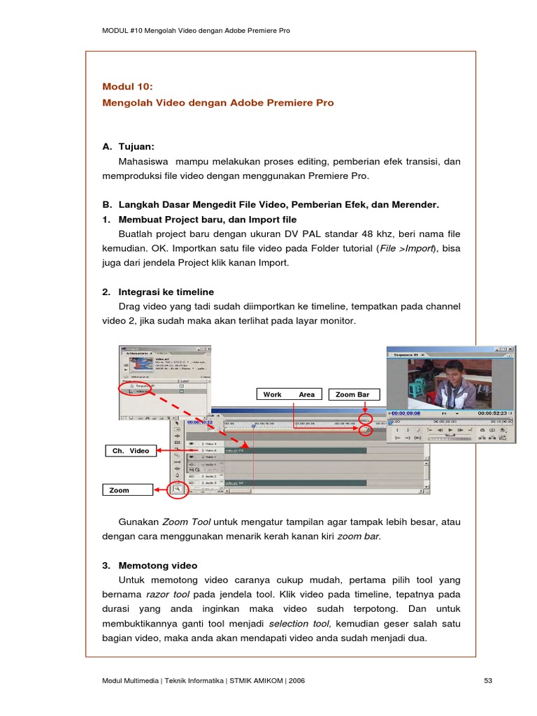 Mengolah Video Dengan Adobe Premiere Pro 1.5 | PDF | Seni | Komputer