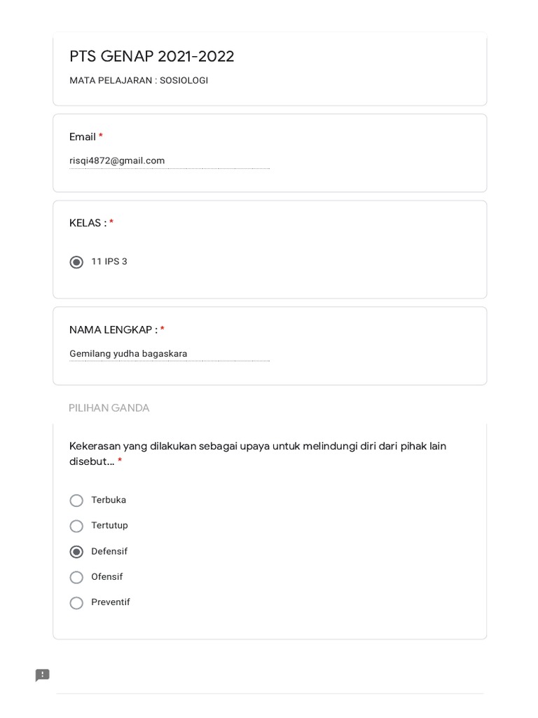 PTS Genap 2021-2022 | PDF | Politik