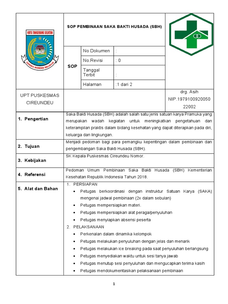 Sop Pembinaan SBH | PDF | Karier & Perkembangan | Pengembangan Diri