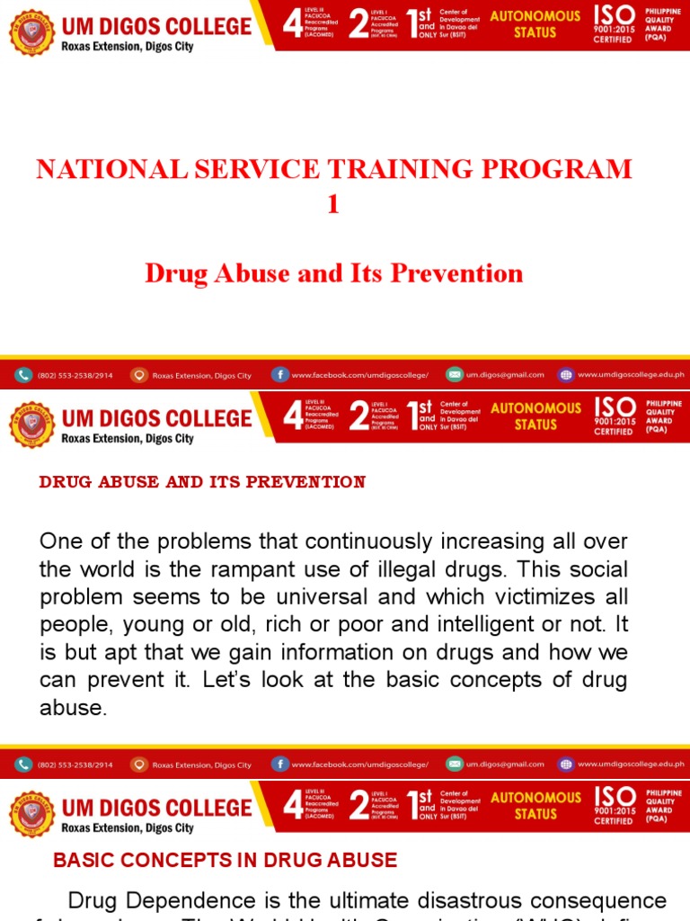 Drug Abuse and Its Prevention | PDF | Substance Dependence | Substance ...