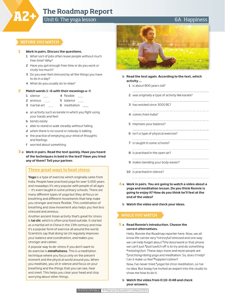 ROADMAP Report Worksheet Unit | PDF | Meditation | Yoga