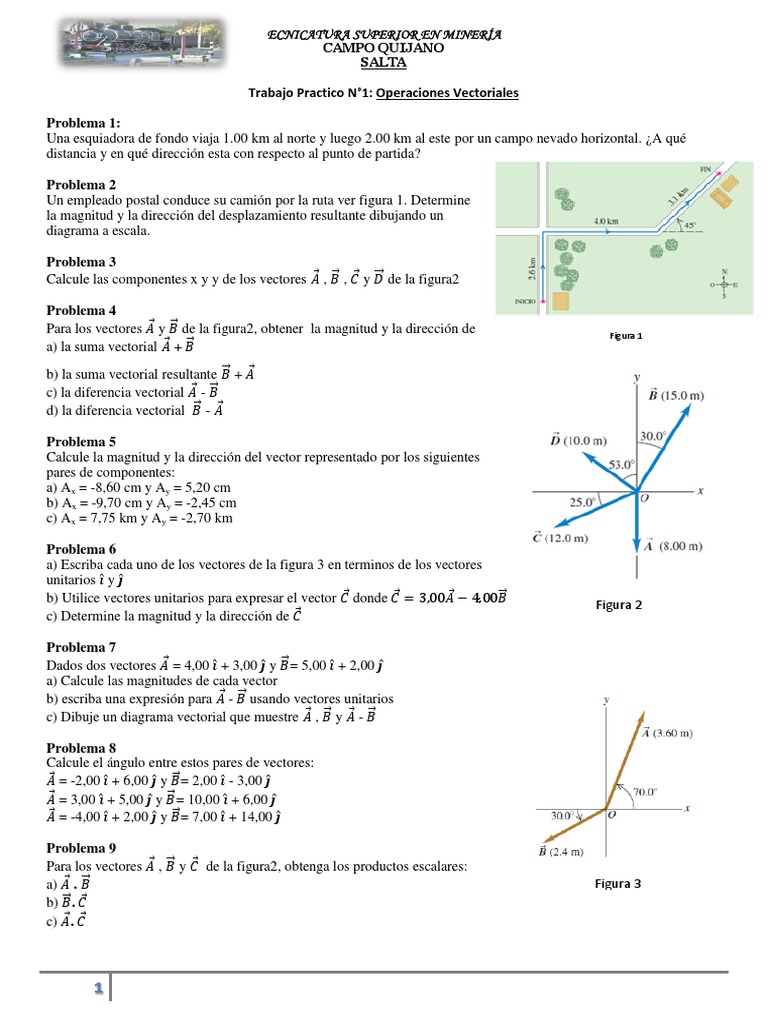 Trabajo Practico1 Vectores | PDF | Vector Euclidiano | Cálculo multivariable