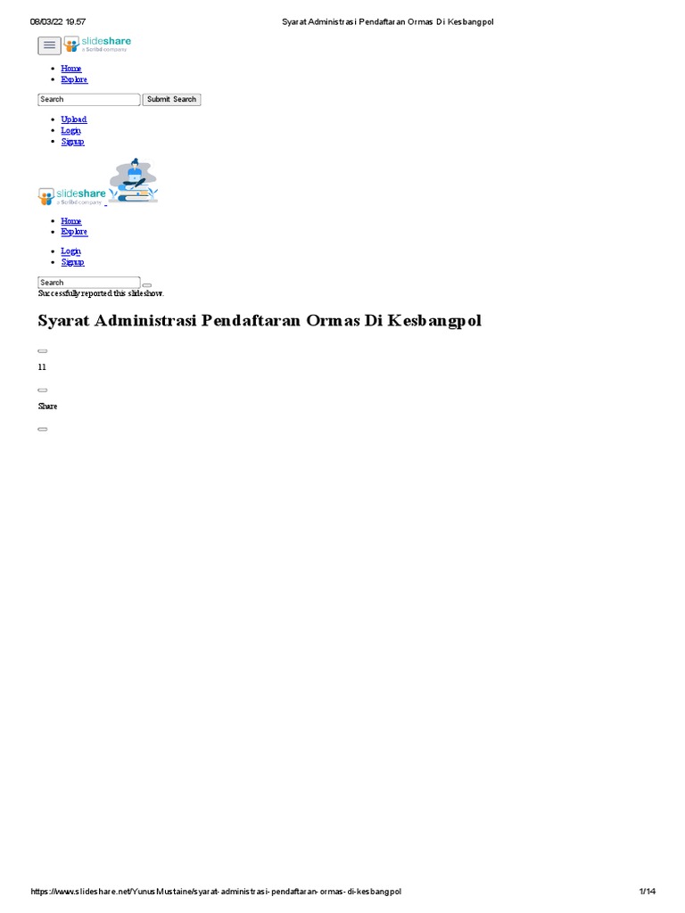 Syarat Administrasi Pendaftaran Ormas Di Kesbangpol | PDF