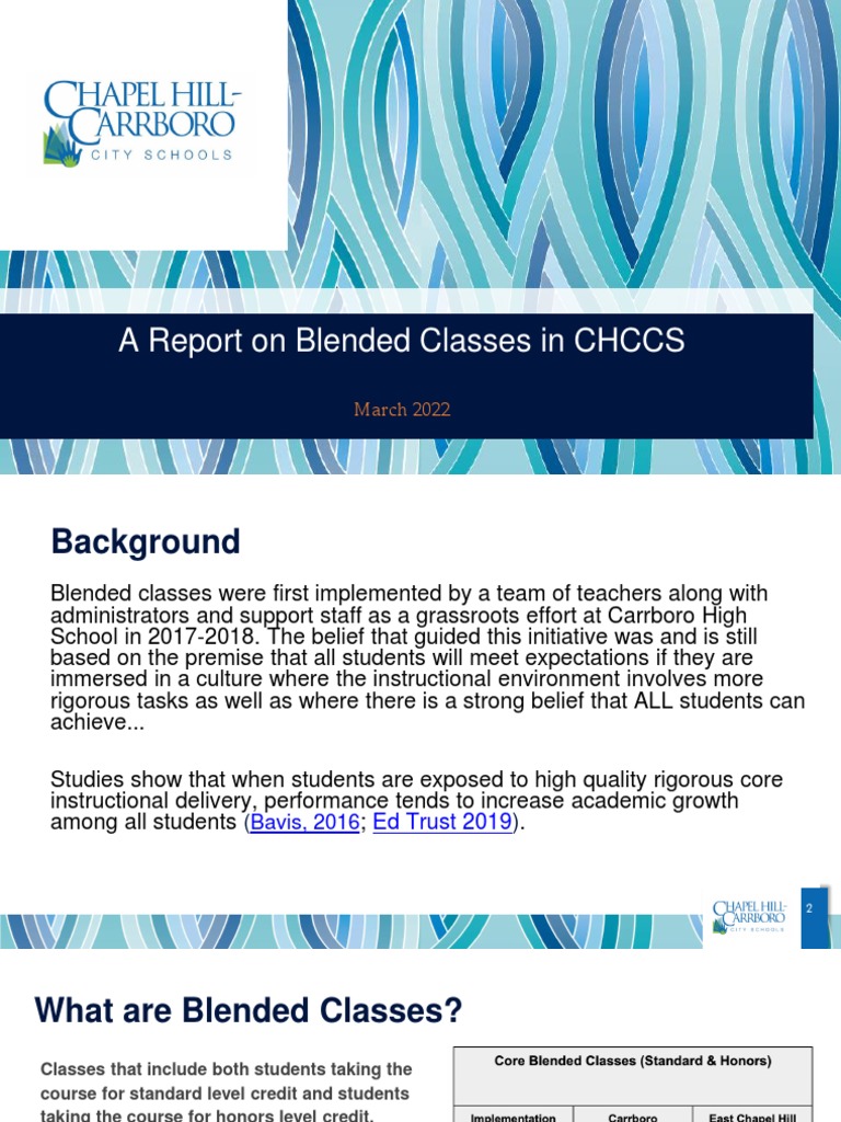 A Report On Blended Classes in CHCCS: March 2022 | PDF | Learning ...