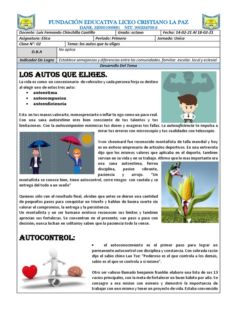 Guia 2 de Clase 9no Eti | PDF | Virtud | Principios éticos