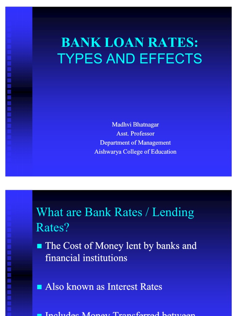 Bank Rates | PDF | Reserve Bank Of India | Reserve Requirement