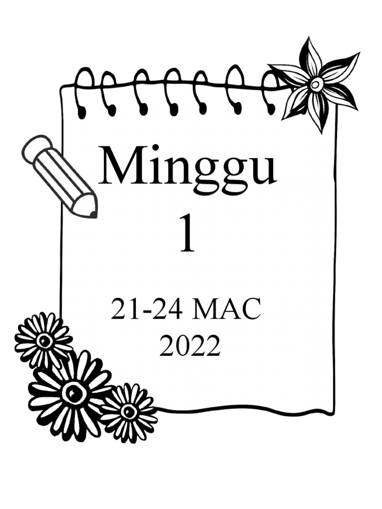 Divider Mingguan Kump A Hitam Putih | PDF
