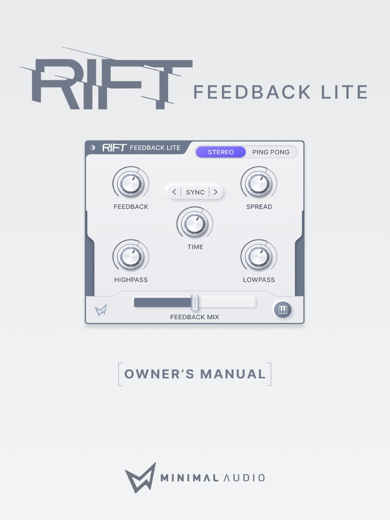 Rift Feedback Lite - Manual | PDF | Feedback | Low Pass Filter