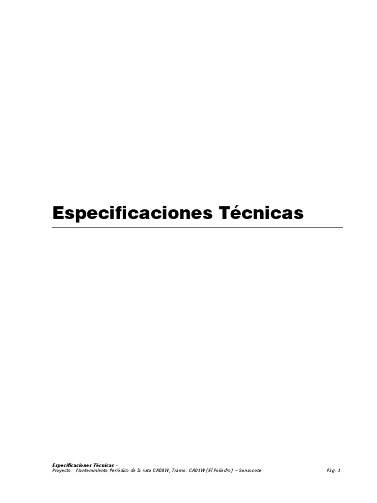 4 Condiciones Tecnicas | PDF