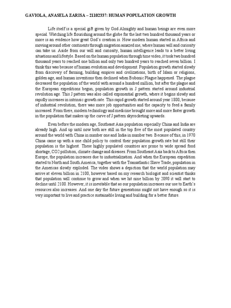 Human Population Growth | PDF | Population Growth | World Population