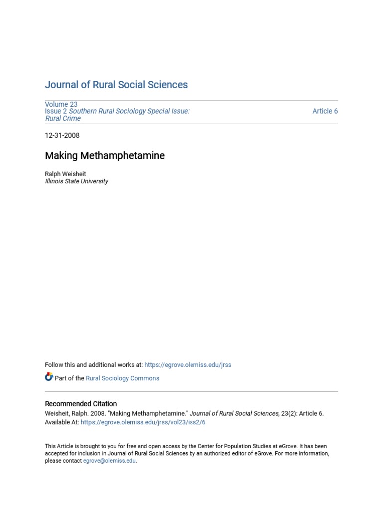 Making Methamphetamine | PDF | Methamphetamine | Illegal Drug Trade