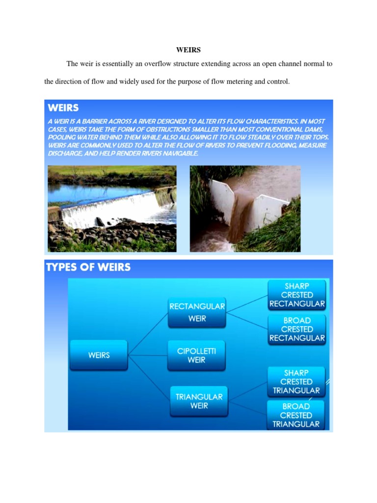 WEIRS | PDF | Civil Engineering | Chemical Engineering