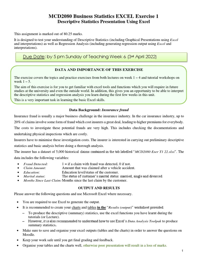 MCD2080 T1 2022 Assignment-Questions | PDF | Confidence Interval | Regression Analysis