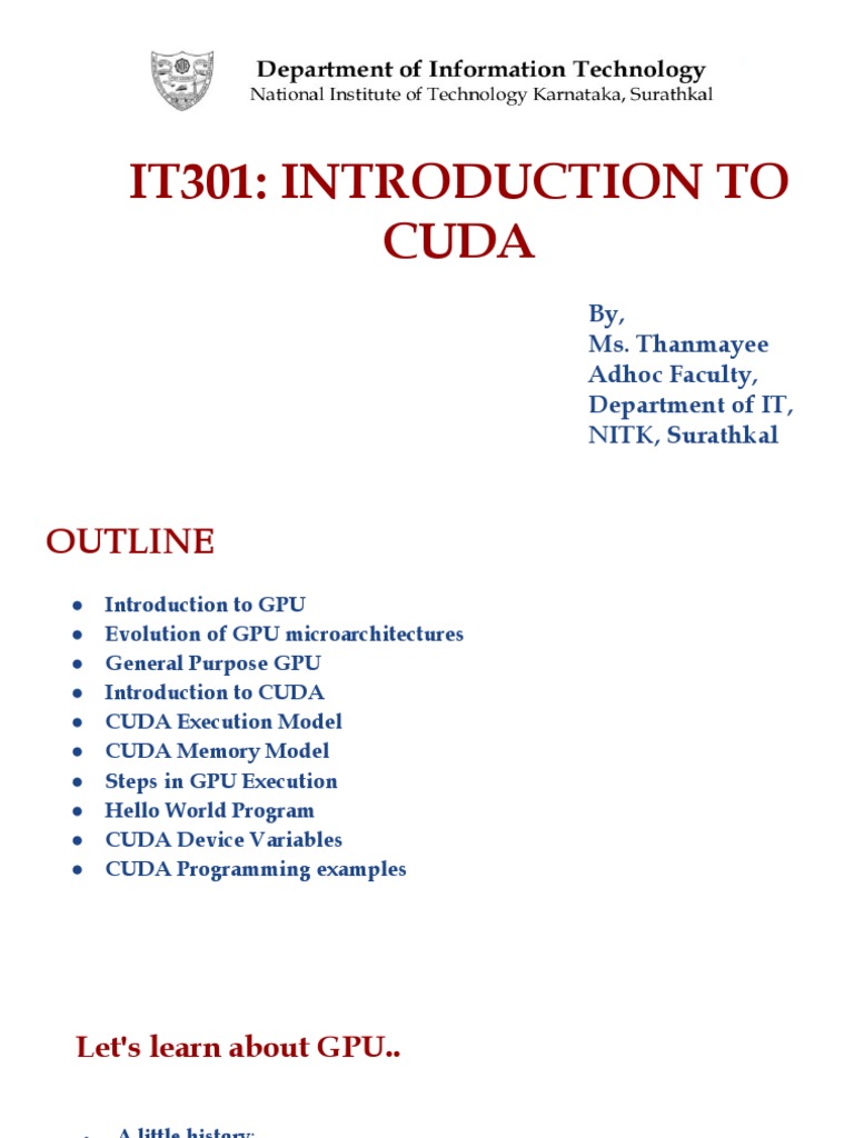 Gpu Cuda Part1 Pdf Graphics Processing Unit Central Processing Unit 1396