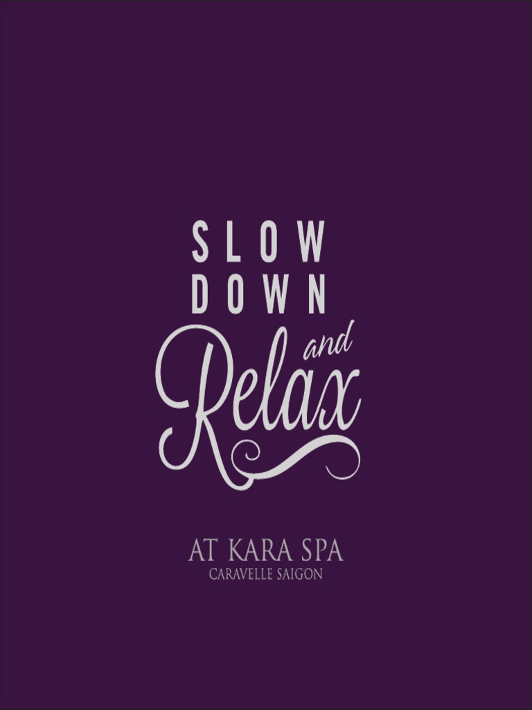 Kara Spa Menu For Web | PDF | Massage | Relaxation (Psychology)