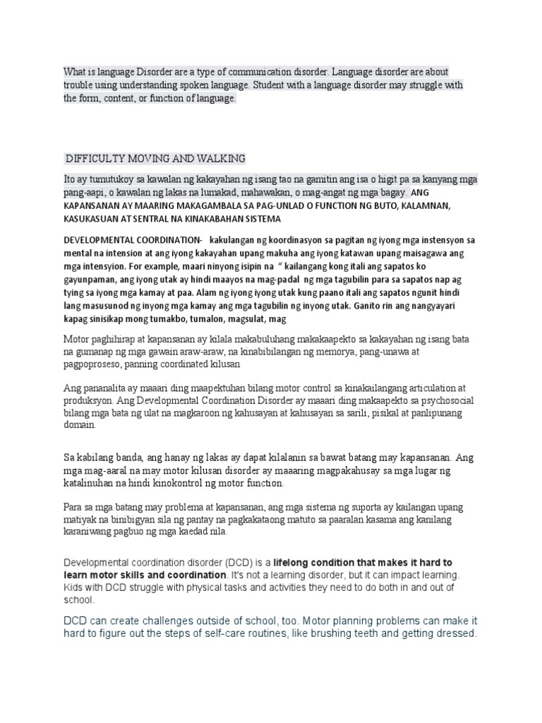 Difficulty Moving and Walking | PDF