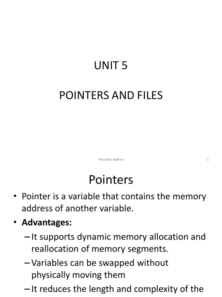 Unit 5 Download Free Pdf Pointer Computer Programming Variable Computer Science