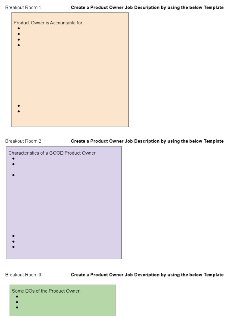 Product Owner Job Description | PDF