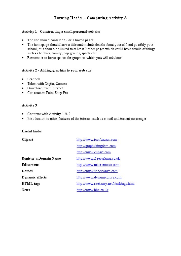 Turning Heads Handout | PDF | Art | Computers