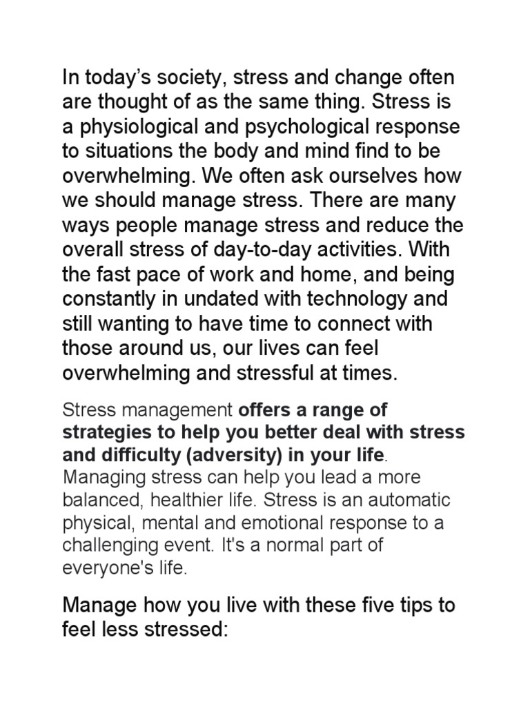 Strategies To Help You Better Deal With Stress and Difficulty ...