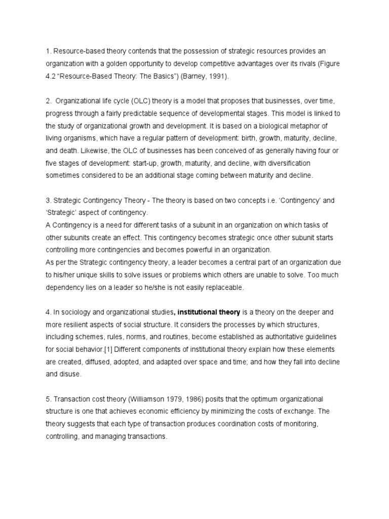 10 Theories of Human Resource Management | PDF