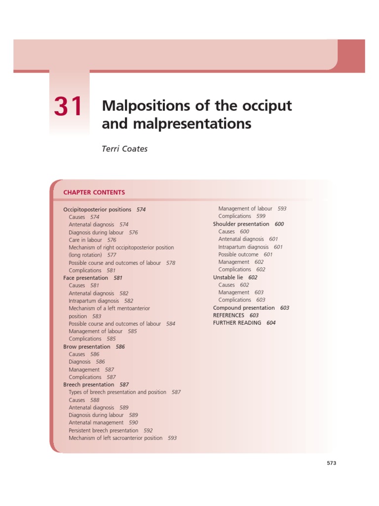 Fetal Malpositions and Presentations | PDF | Pelvis | Childbirth