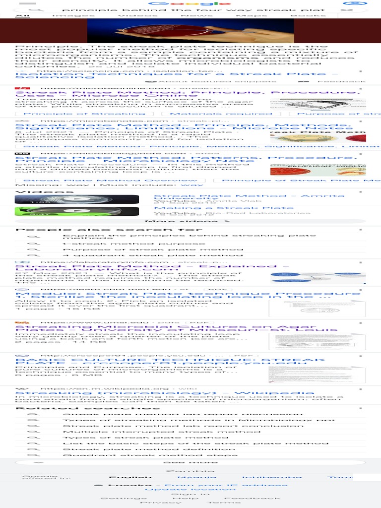 Principle Behind The Four Way Streak Plate Inoculation Method - Google ...