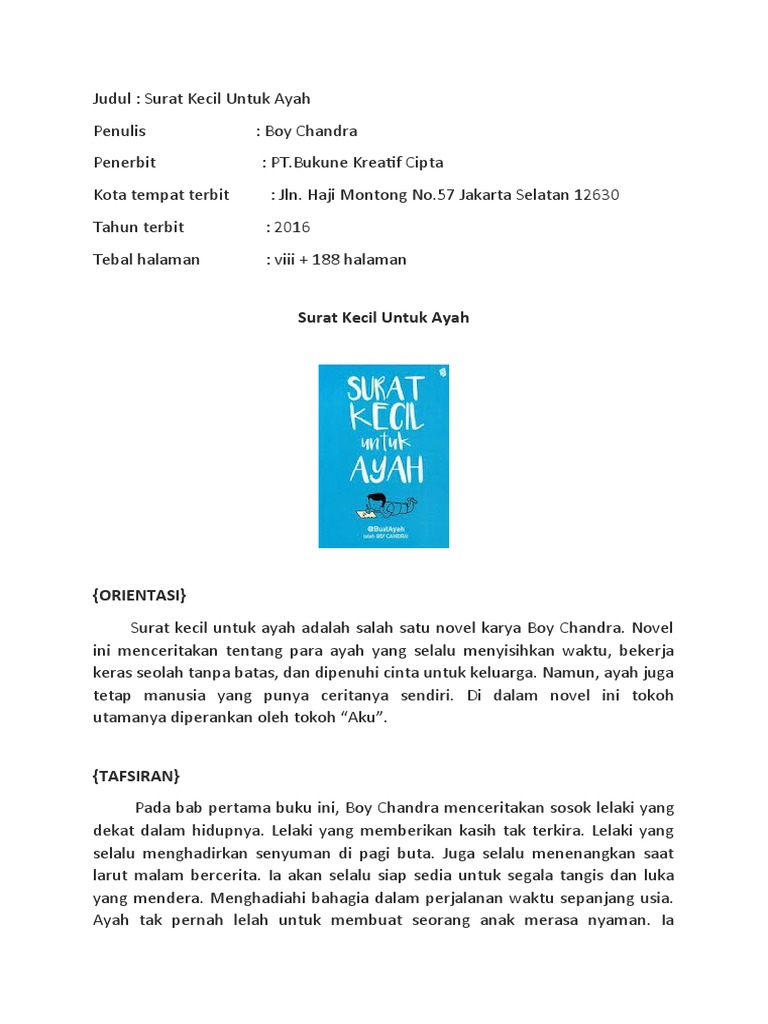 Surat Kecil Untuk Ayah | PDF | Agama & Spiritualitas | Puisi