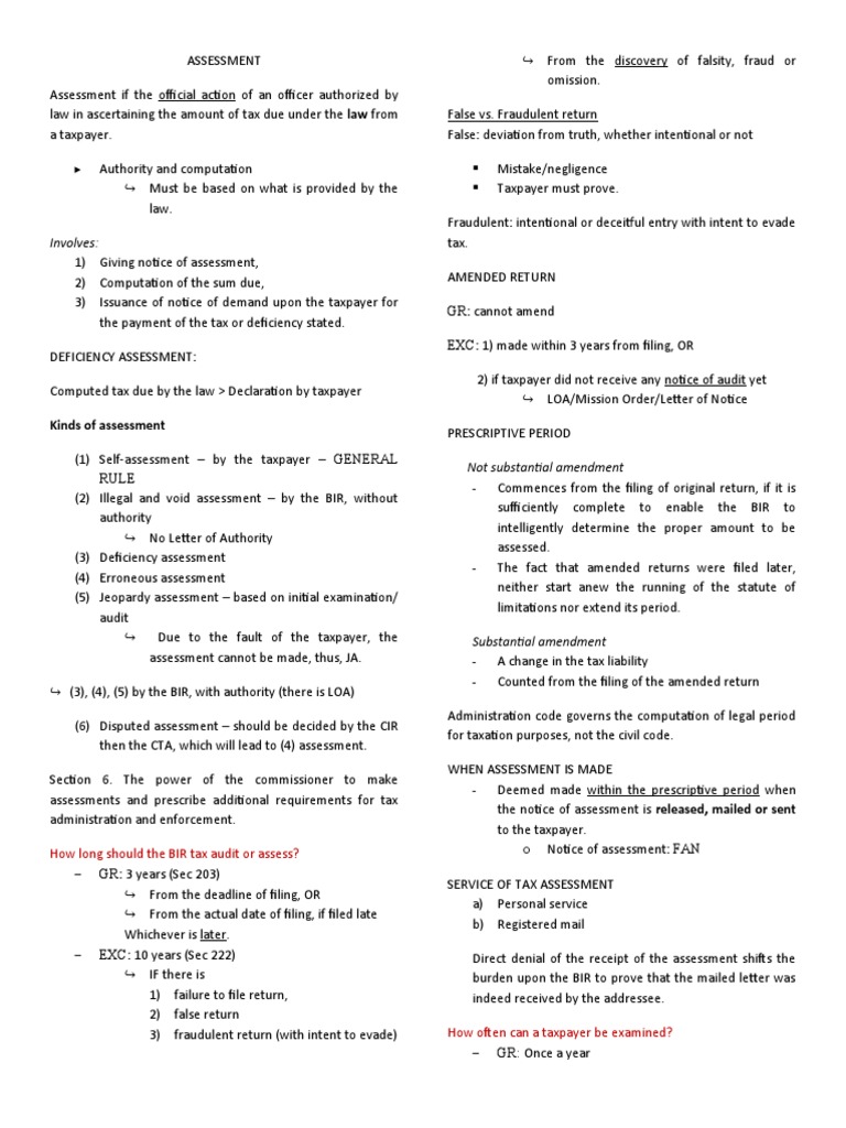 NIRC Rem Notes | PDF | Tax Lien | Taxes