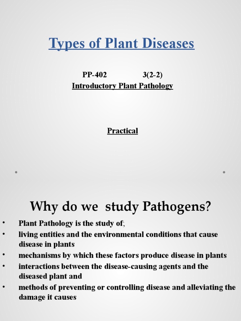 Types of Plant Diseases | PDF | Plant Pathology | Pathogen