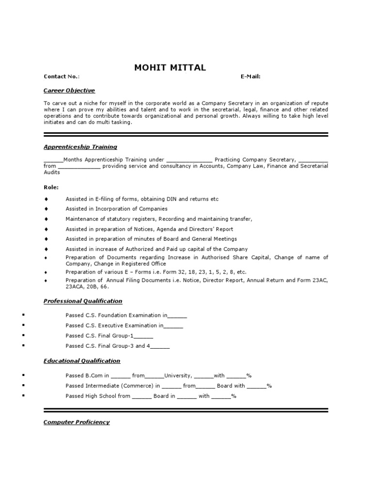 33 Sample Resume For Cs Management Trainee | PDF | Business