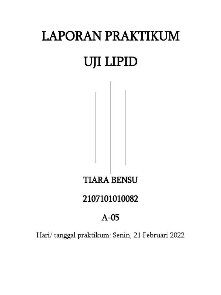Laprak Biokim (Lipid) | PDF
