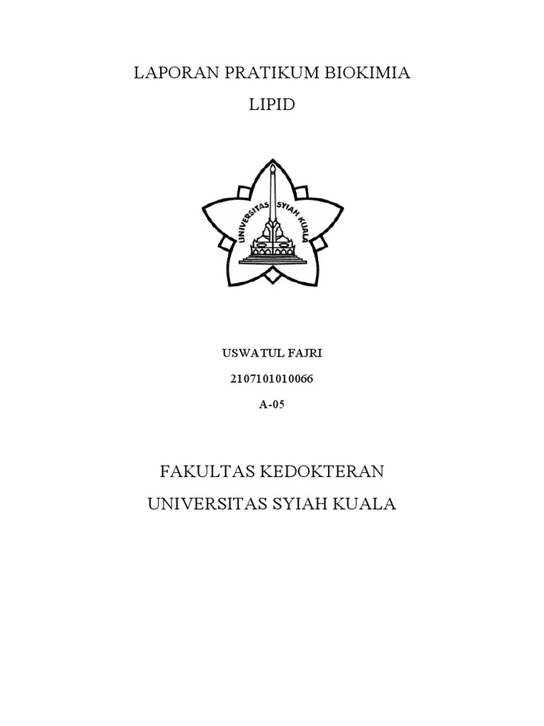 Laporan Praktikum Biokimia Uji Lipid A-05 | PDF Laporan Praktikum Biokimia Uji Lipid A-05 | PDF