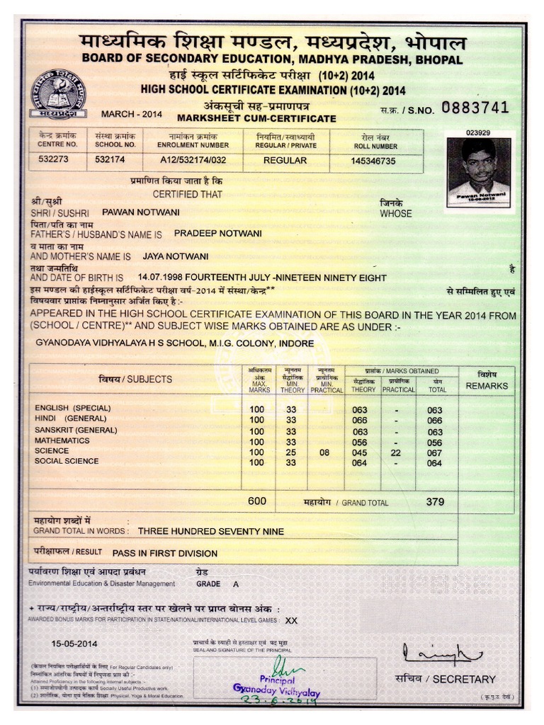 10TH Class Result | PDF