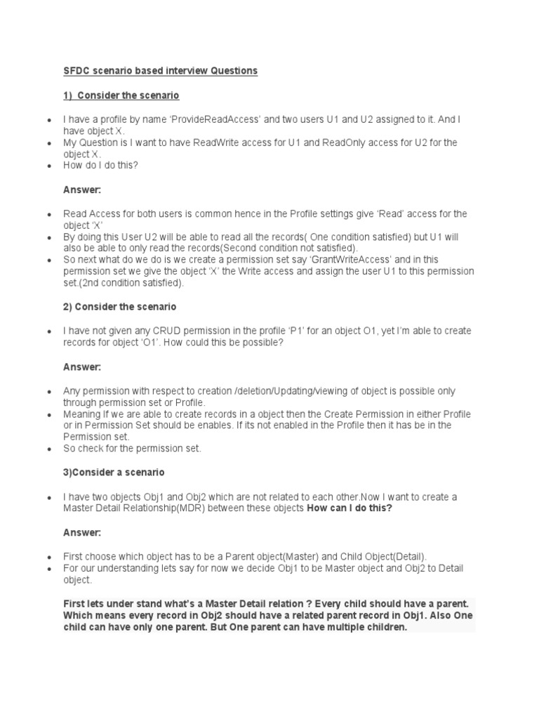 SFDC Scenario Based Iquestions | PDF | Database Transaction | Parameter ...