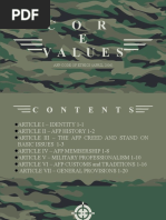 Core Values FC 1 012 AFP CODE OF ETHICS | PDF | Courage | Philippines