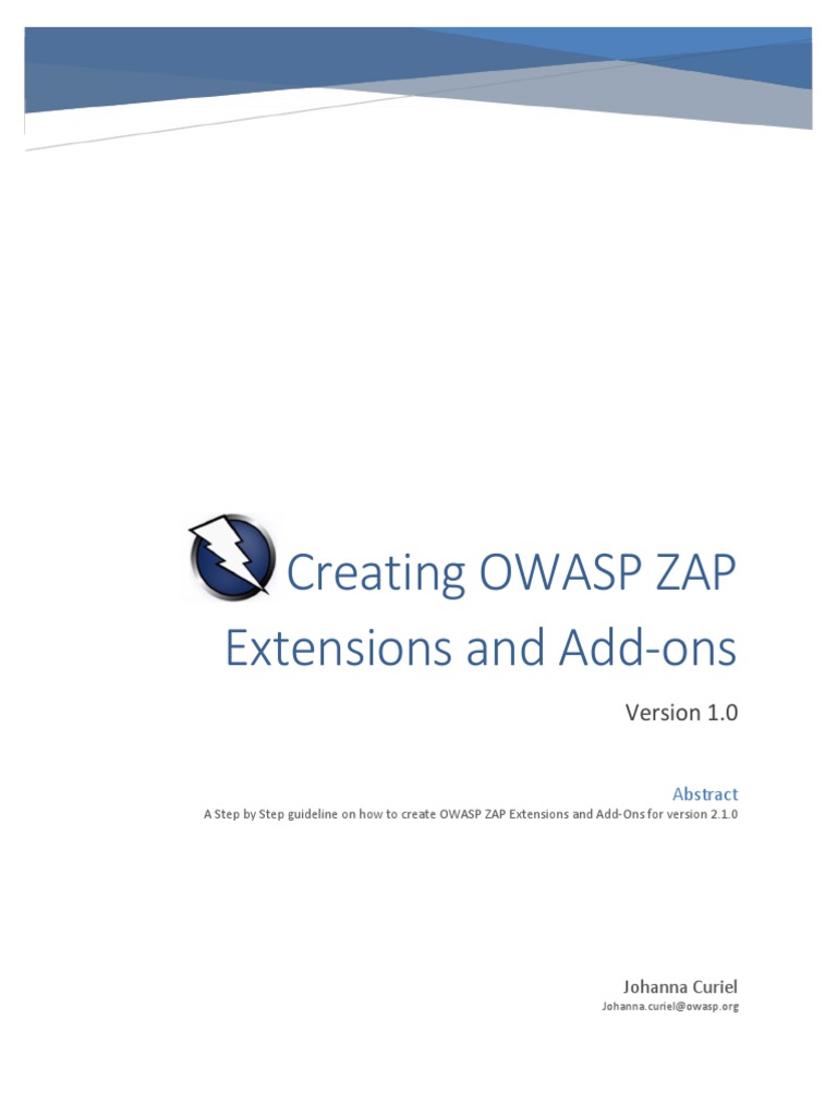 Creating OWASP ZAP Extensions and Add-Ons: Johanna Curiel | PDF ...