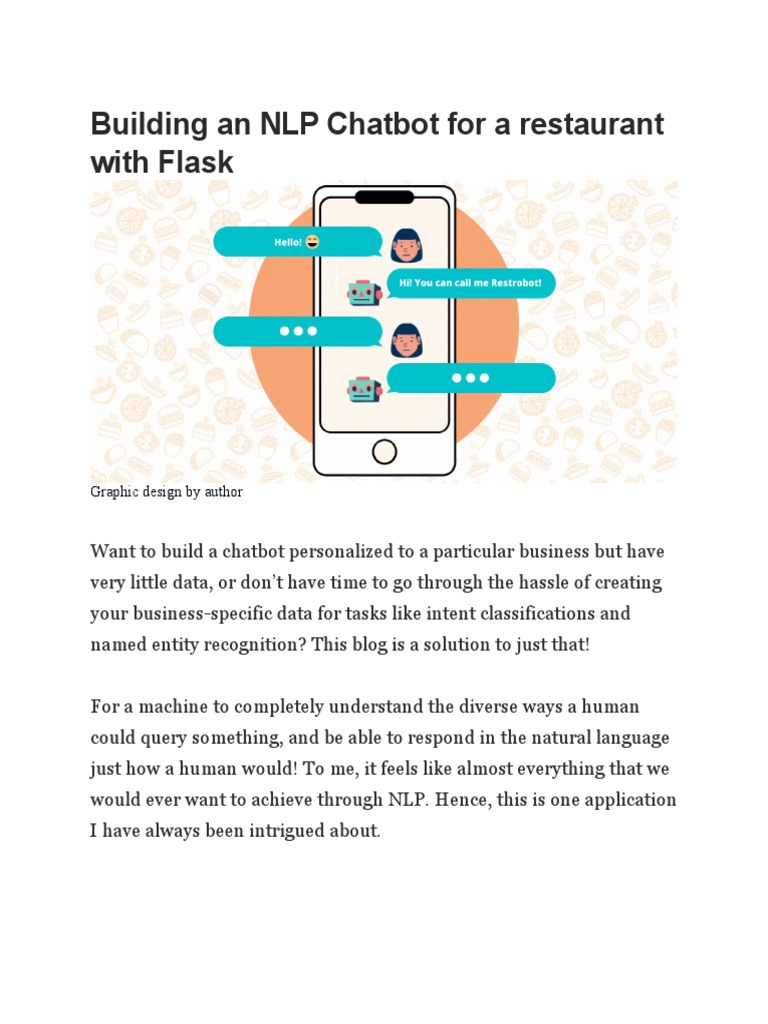 Building An NLP Chatbot For A Restaurant With Flask | PDF
