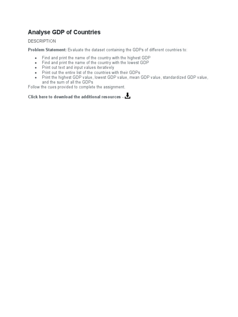 Analyse GDP of Countries | PDF Analyse GDP of Countries | PDF