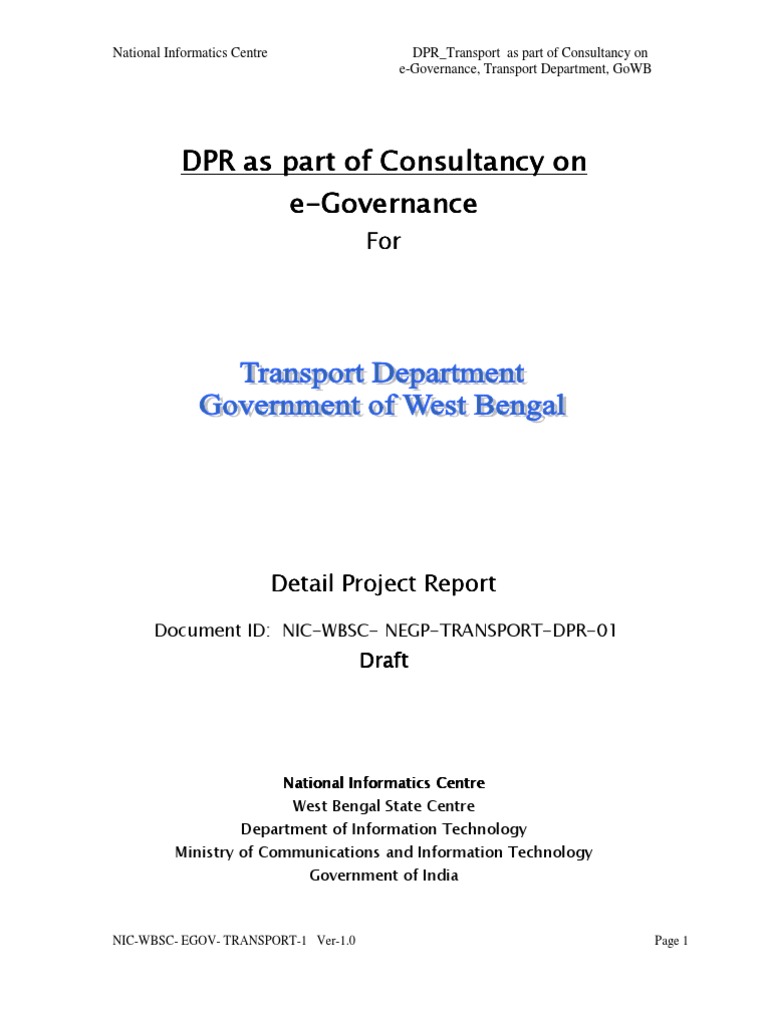 DPR Transport Final | PDF | License | Intellectual Works