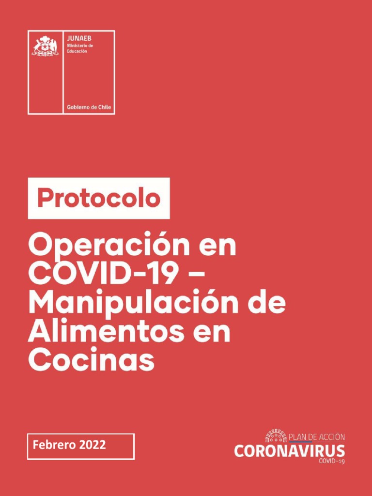 Protocolo Operación en Covid19 Manipulación de Alimentos en Cocinas 24. ...