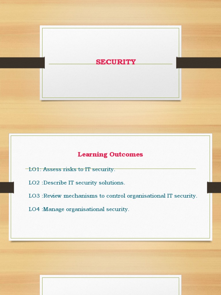 Security Lo1-1 | PDF | Information Security | Risk