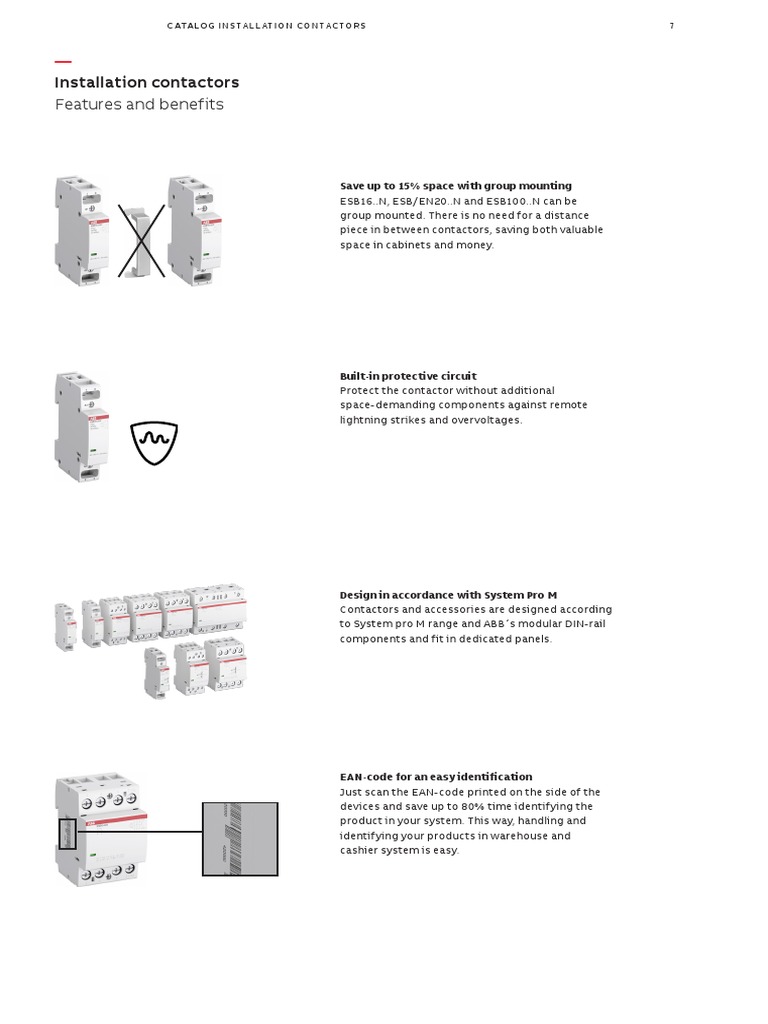 Features and Benefits: Installation Contactors | PDF | Switch ...