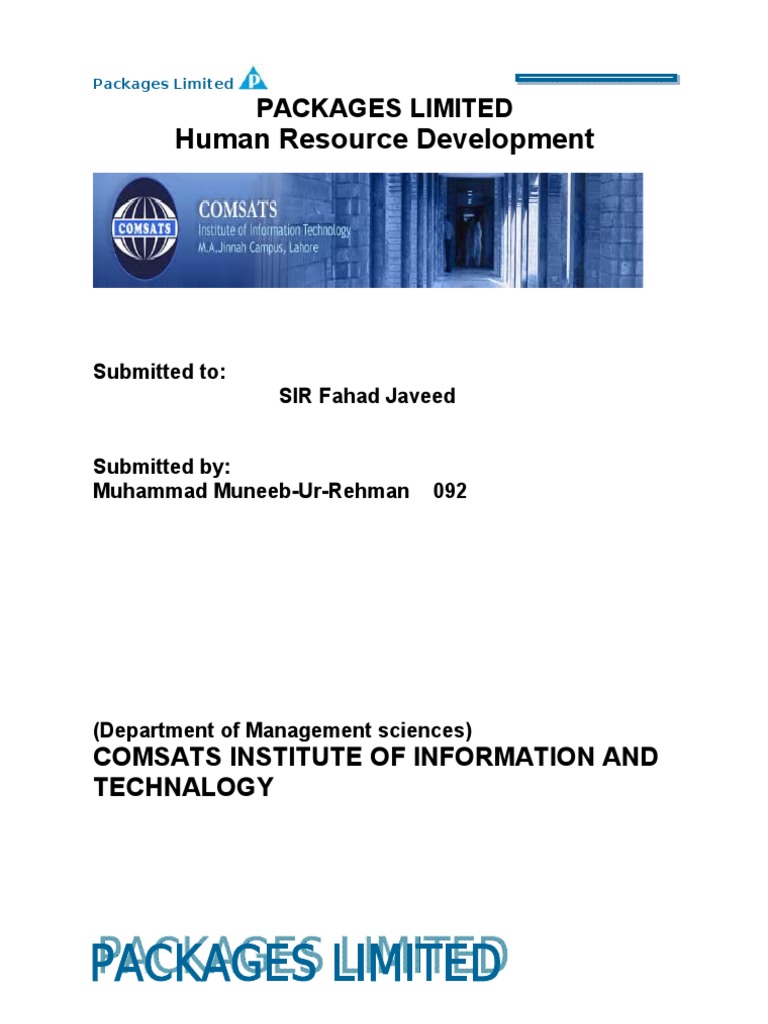 Overview of Packages Limited HRD | PDF | Organization Development ...