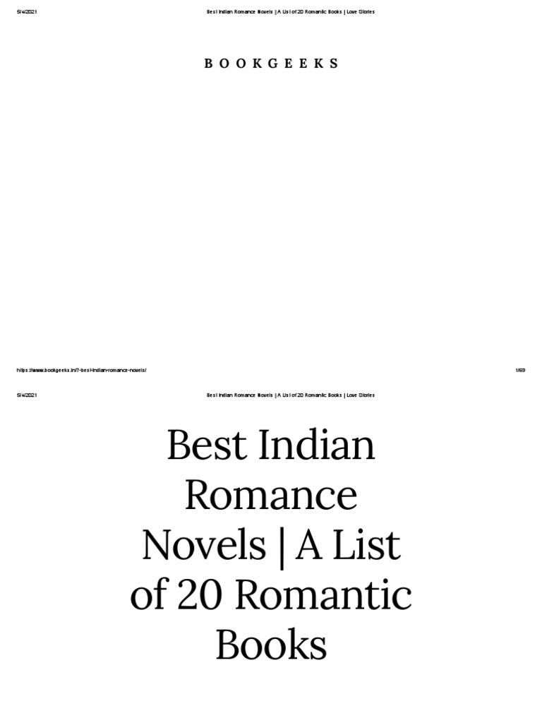 Best Indian Romance Novels - A List of 20 Romantic Books - Love Stories ...