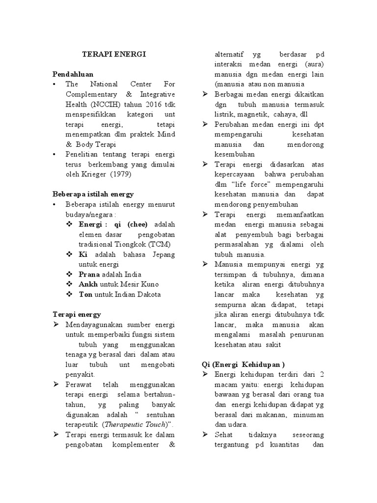 Terapi Energi | PDF | Pengembangan Diri | Kesehatan Holistik
