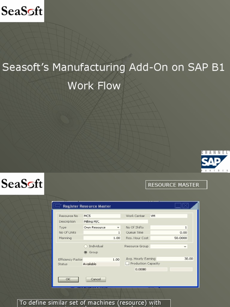 SAP B1 Manufacturing Solution Component | PDF | Quality Assurance ...
