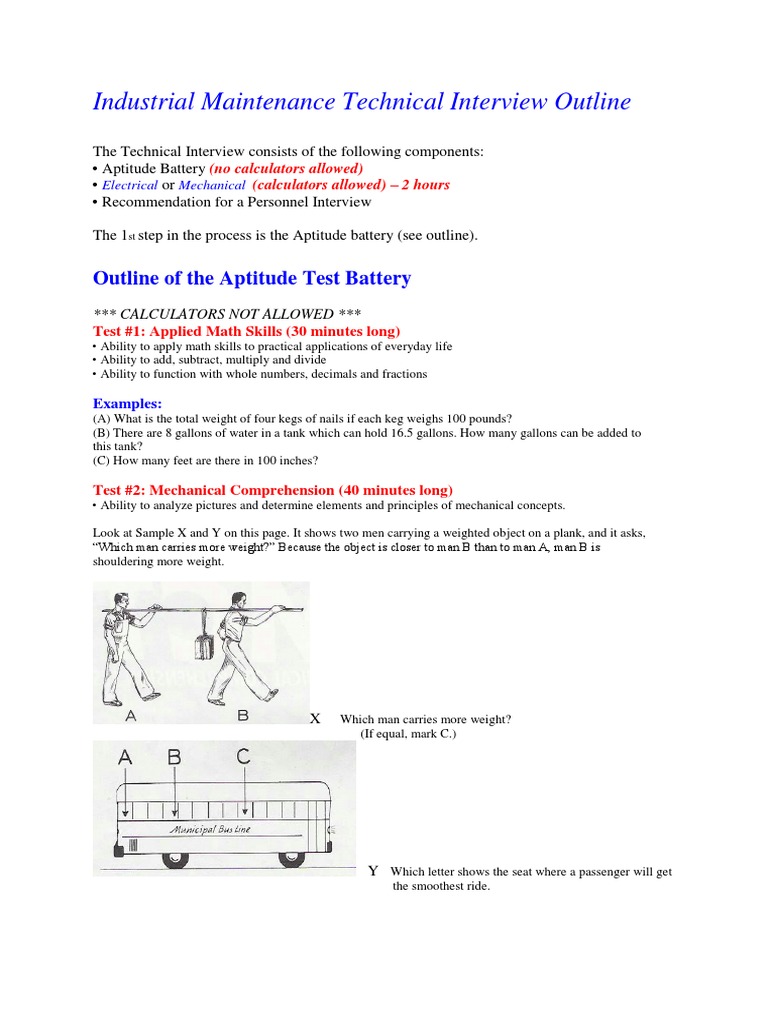 Industrial Maintenance Skills Assessment | PDF