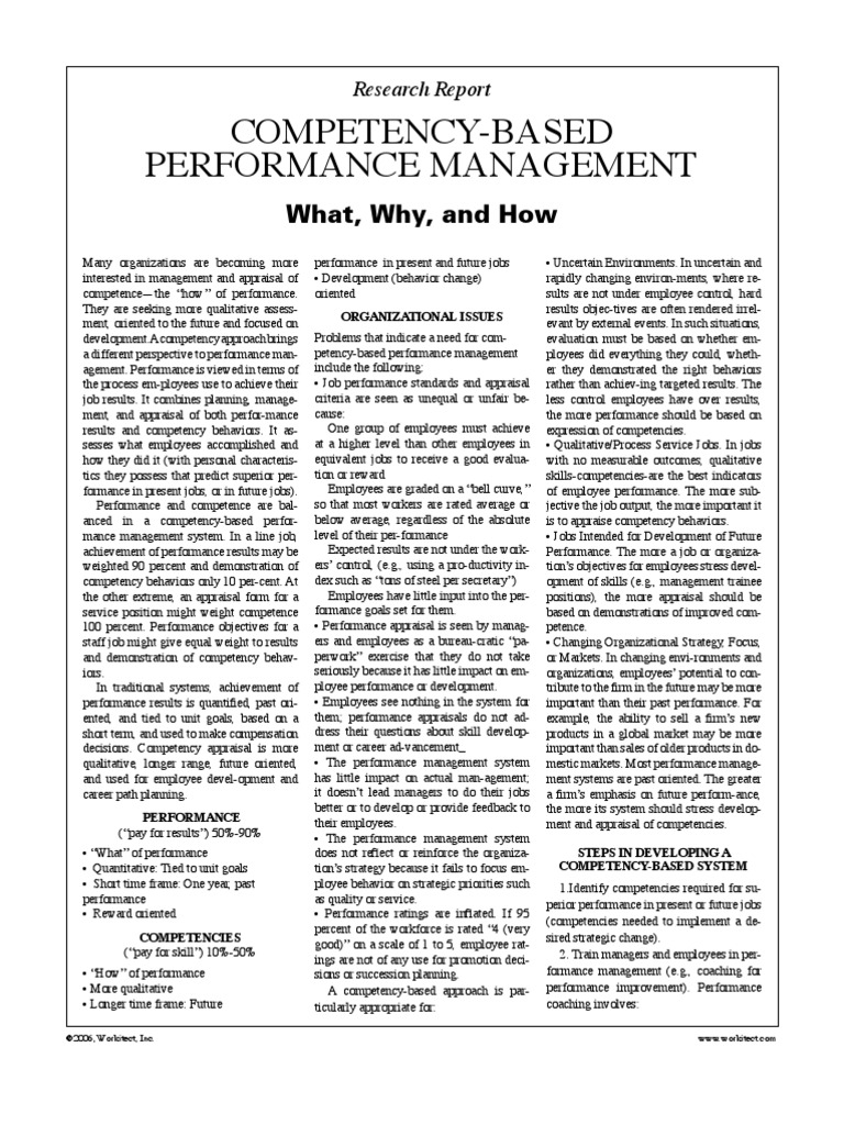 Competency Based | PDF | Competence (Human Resources) | Performance Appraisal